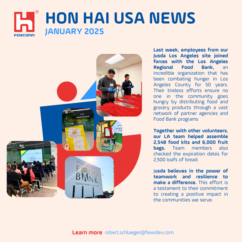 JUSDA Los Angeles Employees Volunteer at Regional Food Bank - Hon Hai ...